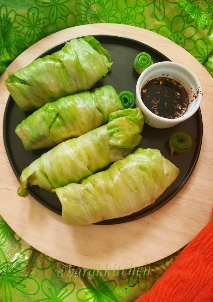 Steamed Lettuce Roll Recipe by Sabrina Yasmin - Cookpad