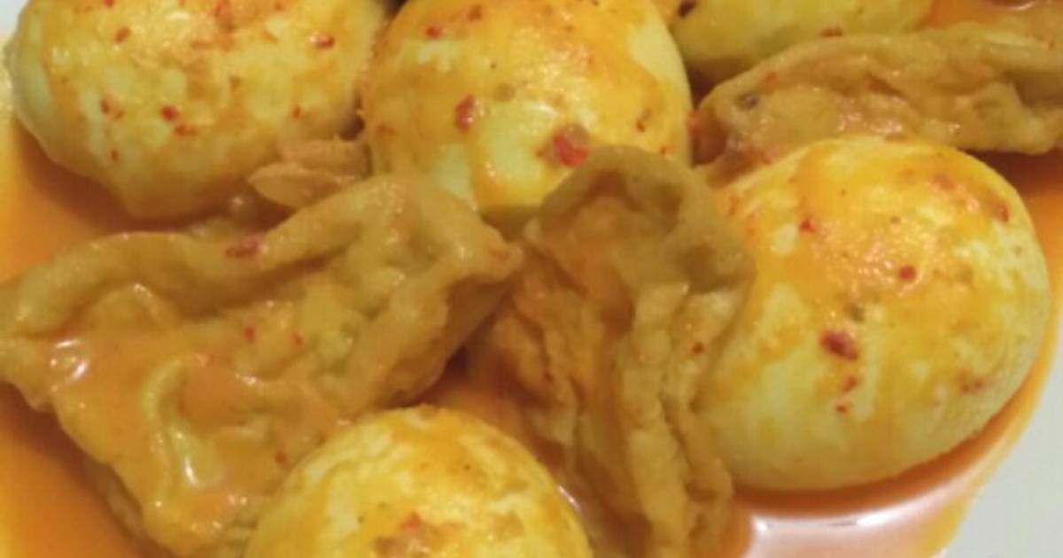 Resep Telur Tahu Bumbu Kuning Asem oleh Nia Syifa - Cookpad