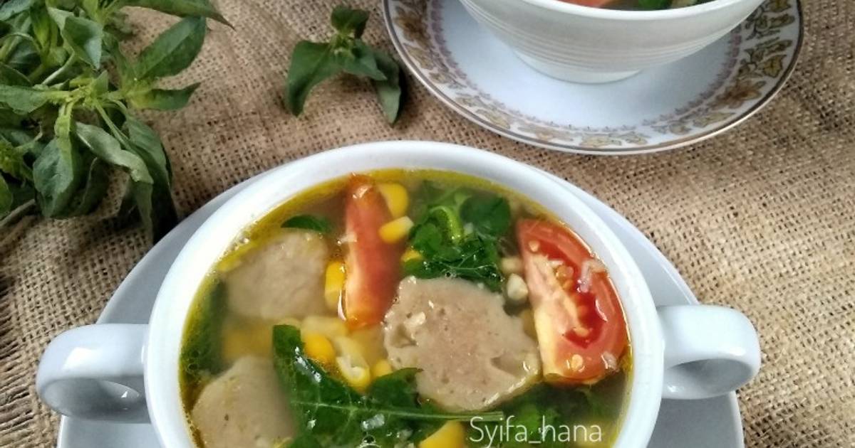 Resep Sup Bayam Jagung oleh Syifa_hana - Cookpad