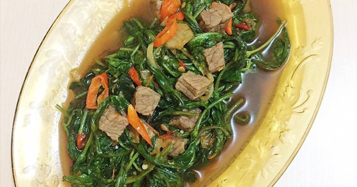Resep Kangkung cah sapi oleh Asrii Nuranii - Cookpad
