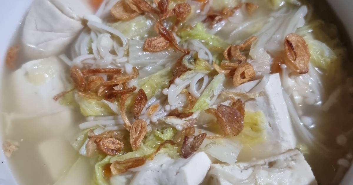 84 resep sop tahu putih jamur enoki enak dan mudah - Cookpad