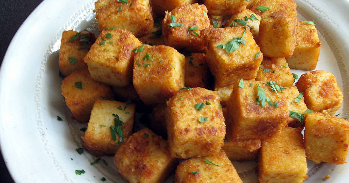 Spicy Pan-fried Lentil Curd Recipe by Hiroko Liston - Cookpad