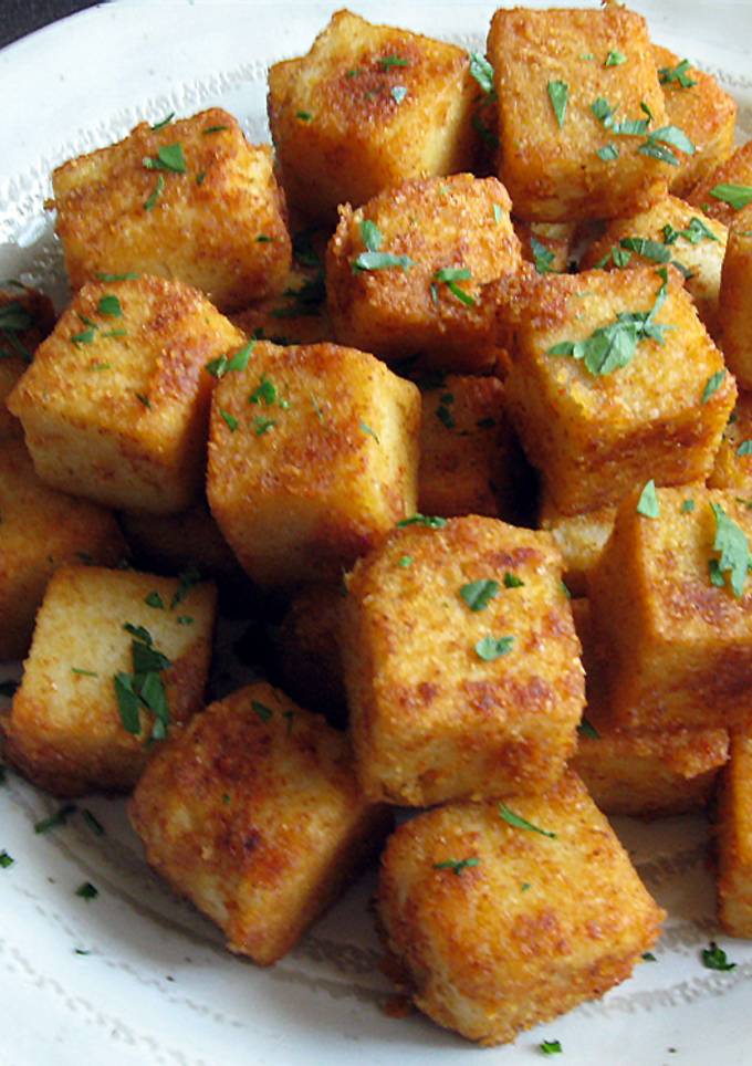 Spicy Pan-fried Lentil Curd Recipe by Hiroko Liston - Cookpad