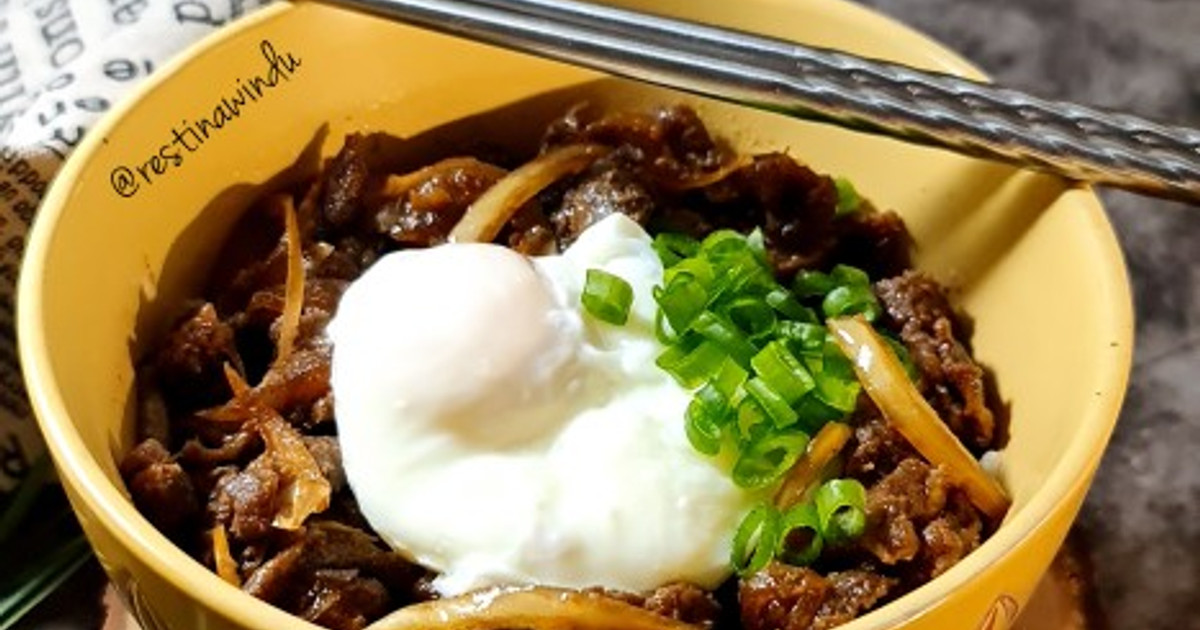 Resep Gyudon Beef Bowl oleh Windu Restina - Cookpad