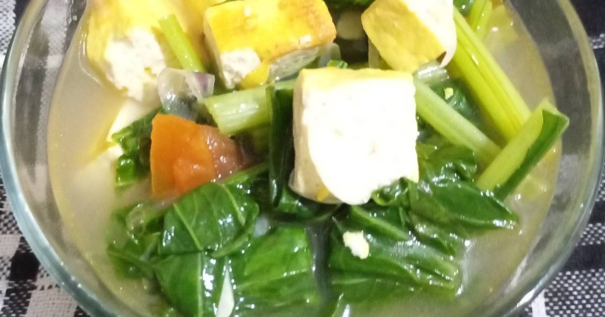 Resep Sayur sawi hijau tahu simple oleh Dapoer Mama Anna Rohana - Cookpad
