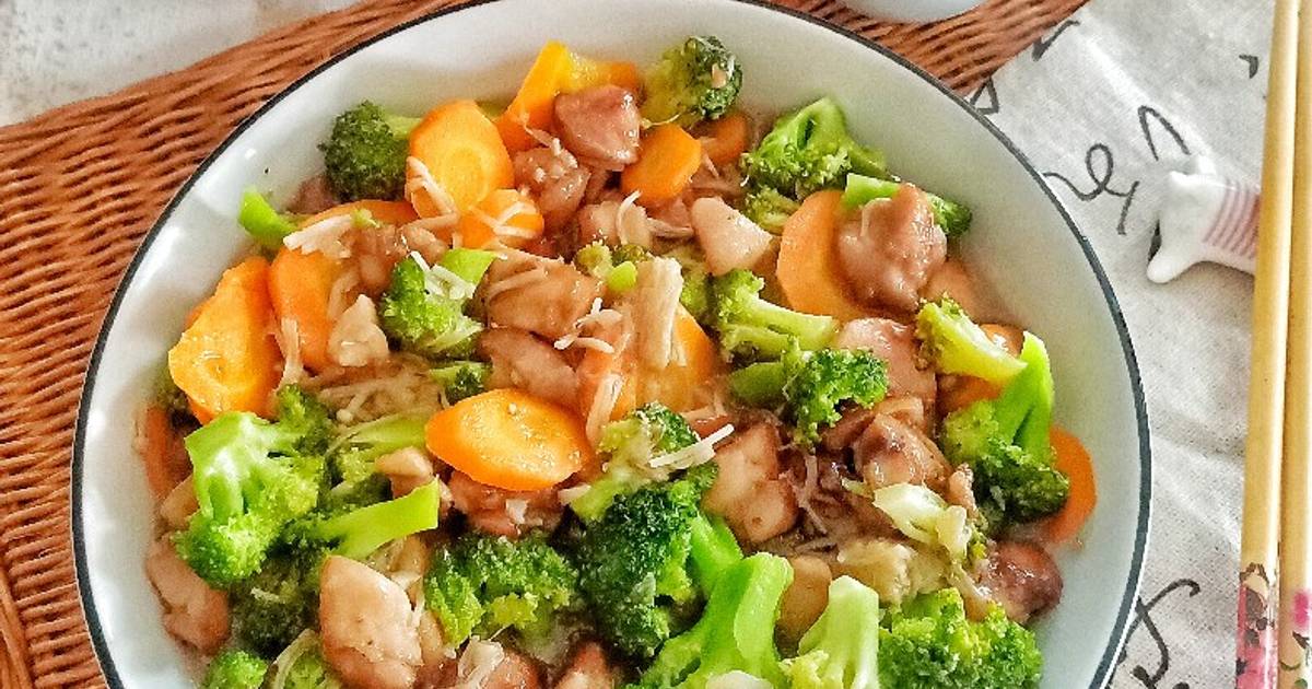 37 resep capcay brokoli jamur enoki enak dan mudah - Cookpad