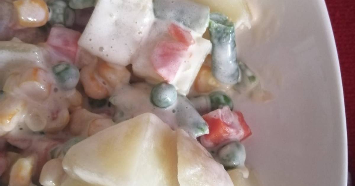 Papas mayo primavera Receta de Soraya Alejandra- Cookpad