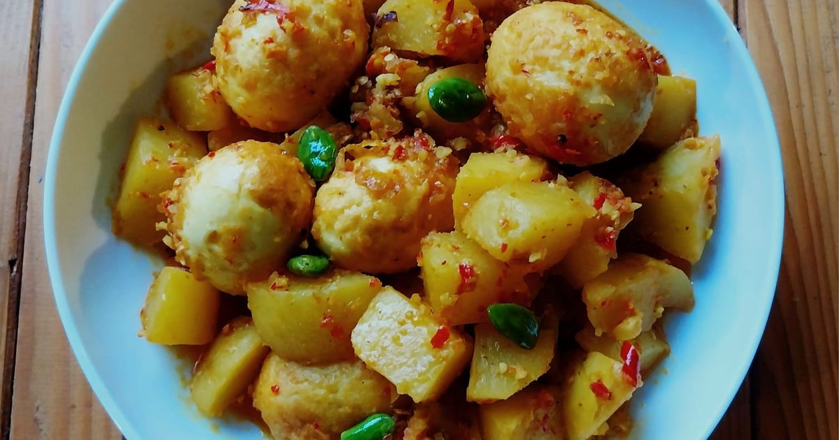 Resep Balado Kentang Telur Pete oleh Ria Mamanya Tata - Cookpad