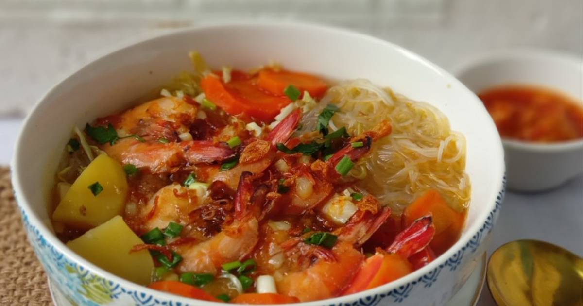 35 resep sop udang bihun pedas enak dan mudah - Cookpad