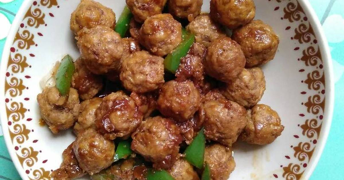 Resep Bola-bola Daging Saus Teriyaki oleh sarahpras - Cookpad