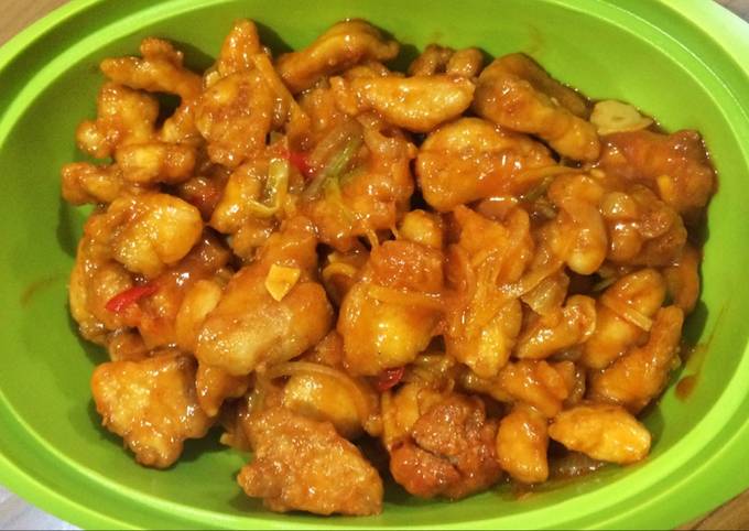 Resep Ayam tepung saus manis pedas oleh ANDIN - Cookpad