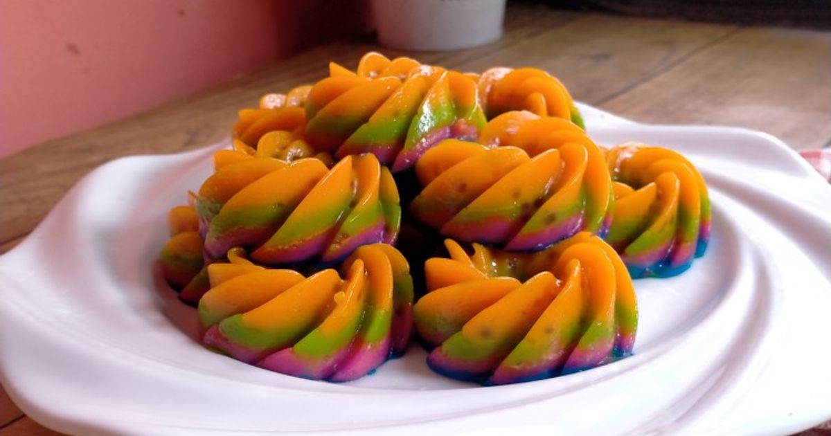 Resipi Kuih Lapis Sagu Pelangi oleh Faizah Yahya(Mrs Peija) - Cookpad