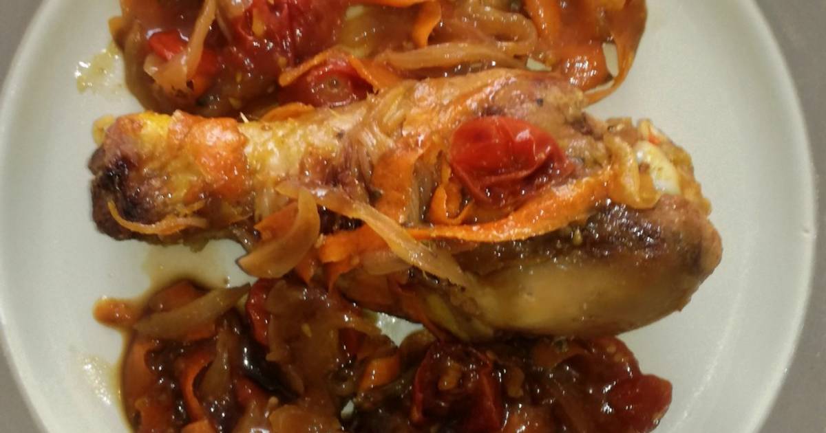 Pollo dulce al horno Receta de John J Amaya- Cookpad