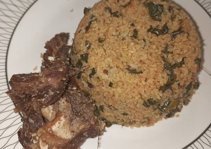 Steamed crushed rice Recipe by Hasia M Abdullahi - Cookpad