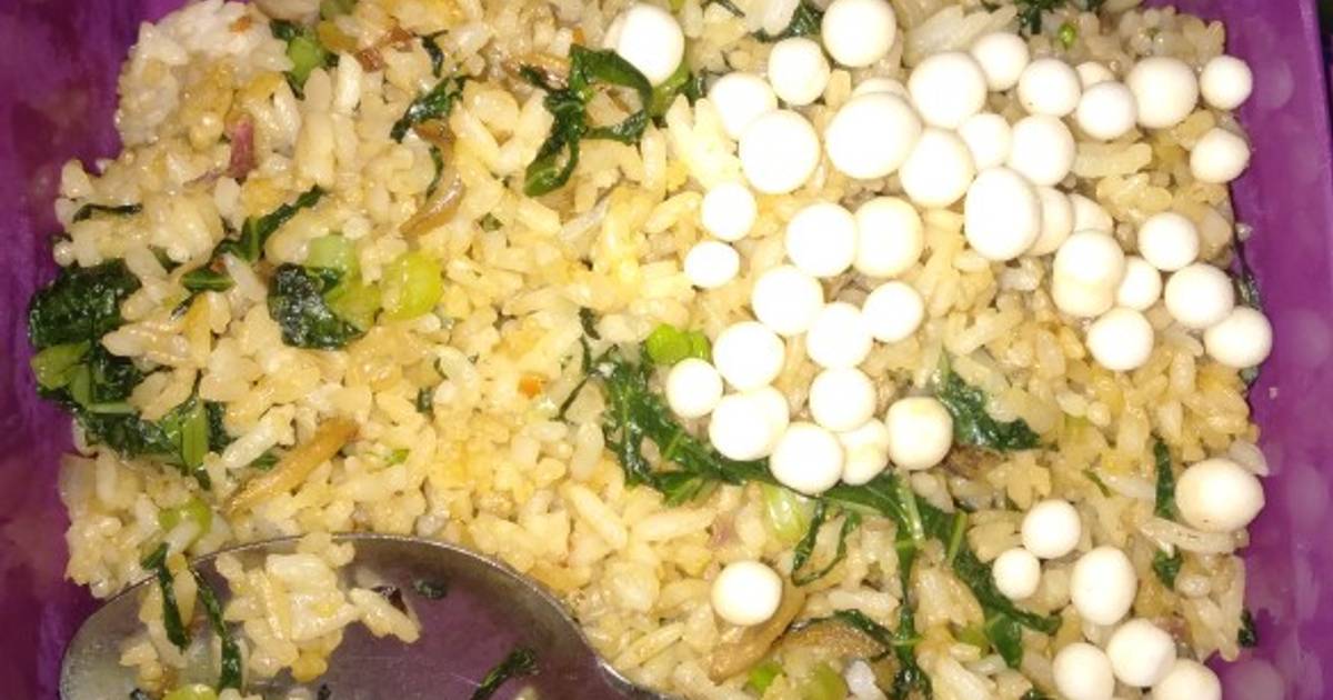 Resep Fried rice with anchovy and mustard green non Chili oleh Mommy ...
