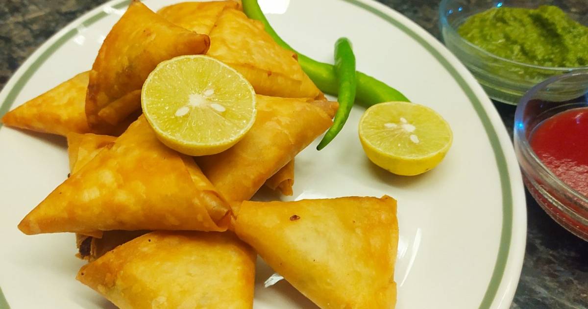 વિદ્યા હલવાવાલા દ્વારા રેસીપી સોયાબીન પટ્ટી સમોસા (Soyabean Patti ...