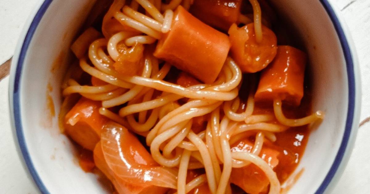 Resep Spaghetti Tusuk Sosis Saos Gochujang Viral🍝 oleh Bunda Ayesha ...