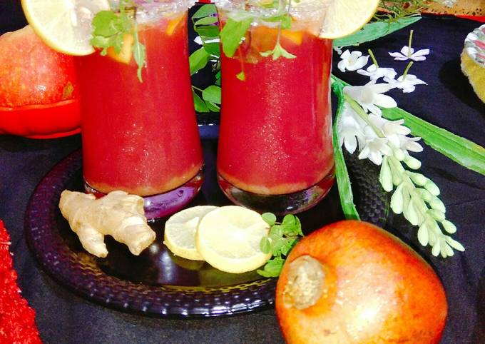 Orange-Pomegranate-Ginger-Sarbat Recipe by Nirmala Panda - Cookpad