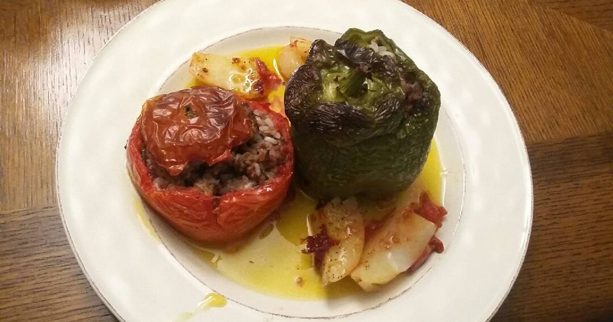 Greek Stuffed Vegetables/ Gemista Recipe By Voula.G