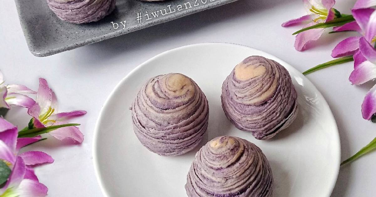 Resep Taro Thousand Layer Mooncake oleh DyahWuLan Bae - Cookpad