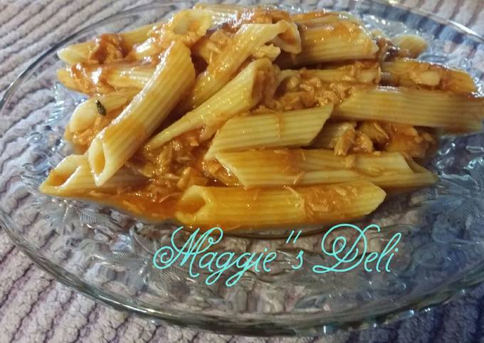 Macarrones con atun y tomate frito Receta de Maggie- Cookpad