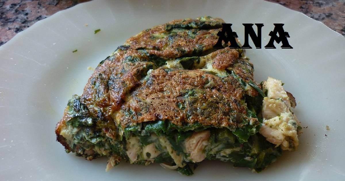 Tortilla de acelga y pollo casera Receta de GRINGA- Cookpad