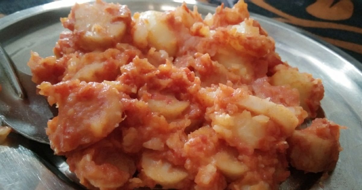 Aloo Bhey Sbji (Potato Lotus Stem Veg) Recipe By Monika Sukhija