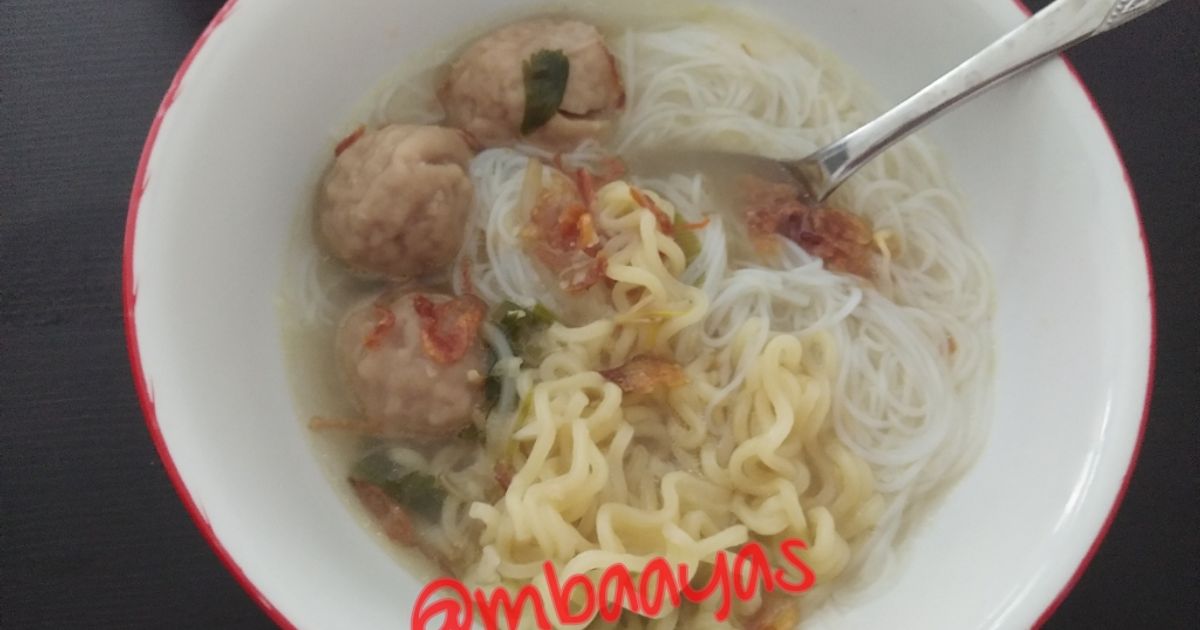 Resep Bakso Mie Bihun Simple oleh mbaayas - Cookpad