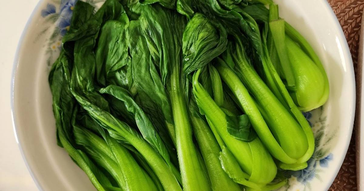 Resep Pok coy rebus ala healthy resto oleh Mom sovinny - Cookpad