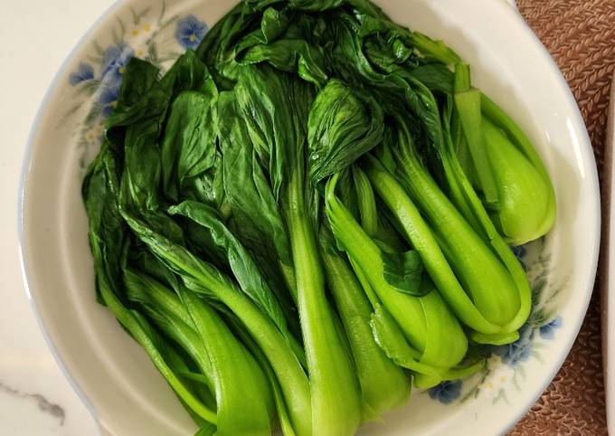 Resep Pok coy rebus ala healthy resto oleh Mom sovinny - Cookpad