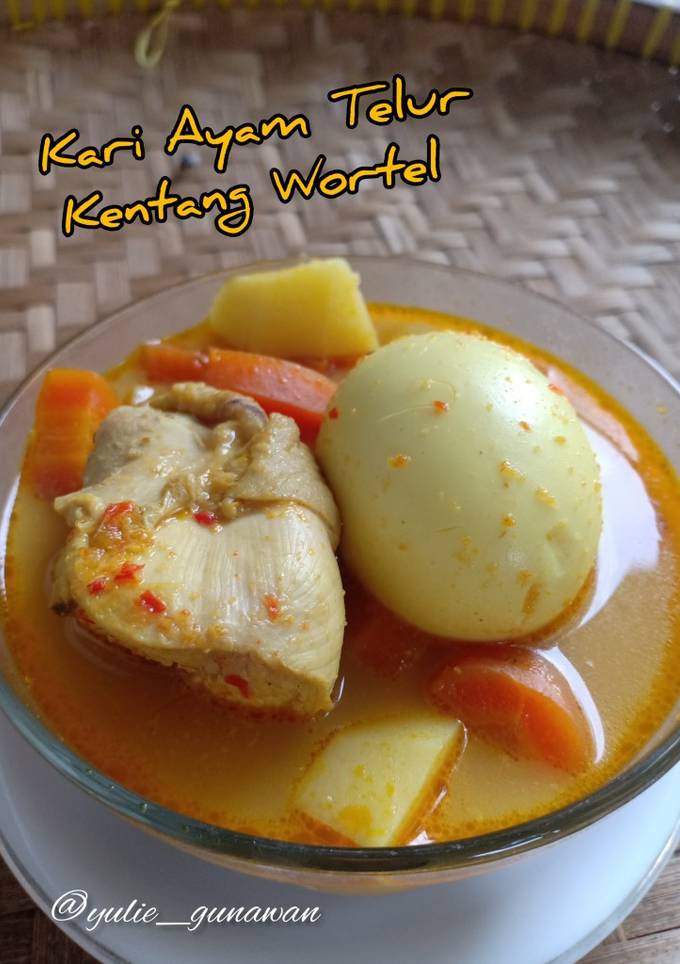 Resep Kari Ayam Telur Kentang Wortel oleh 🌷Yulie Yuda Gunawan🌷 - Cookpad