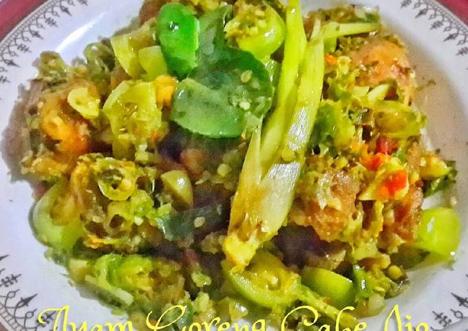 Resep Ayam Goreng Cabe Ijo oleh Prilli Putri - Cookpad