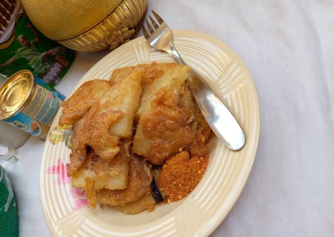Fried yam with egg girki daga Teema's Kitchen - Cookpad