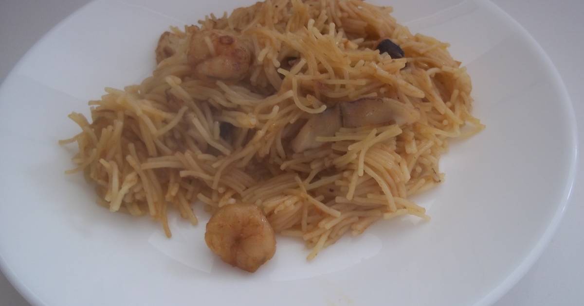 Fideos finos a banda Receta de Kiko- Cookpad