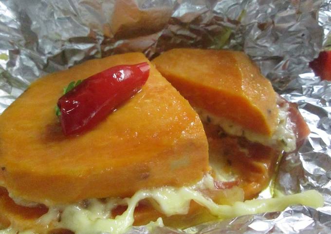 Batata tipo sándwich Receta de Gabriela Diez- Cookpad