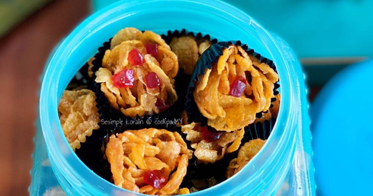 Resipi Cornflakes Madu (Biskut Raya) oleh Sesimple Loralin - Cookpad