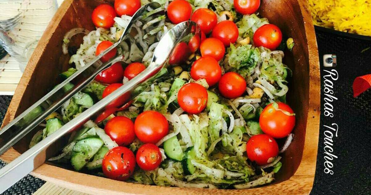 طريقة عمل سلطة الخس والبصل على اصولها بطريقة سهلة وسريعة من Rasha Talib ...