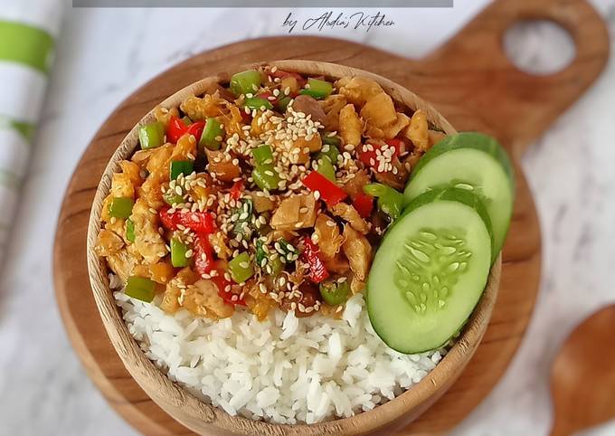 Resep Rice Bowl Tahu Telur oleh Vey Alodia's Kitchen - Cookpad