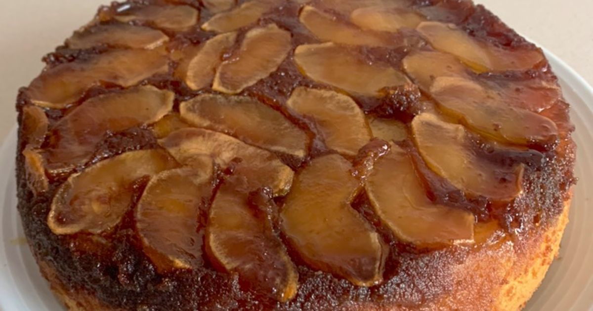 Torta Invertida De Manzana 🍏 Receta de Lucia Rynkiewicz- Cookpad