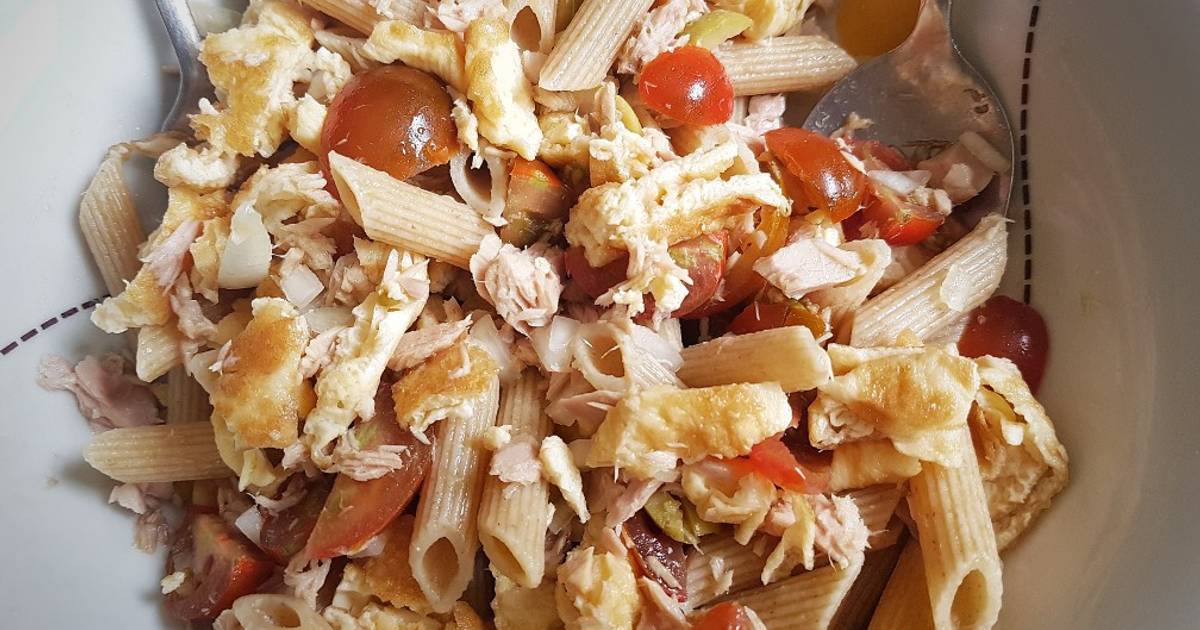 Ensalada de fideos integrales y atun - 19 recetas caseras- Cookpad