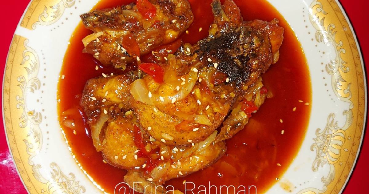 Resep Ayam Saus Pedas Manis oleh Erina Fajriani Rahman - Cookpad