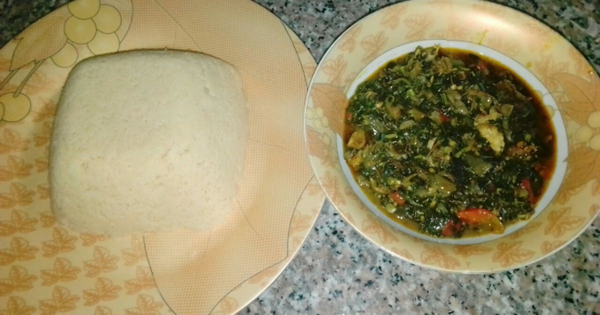 Tuwon Semo N Spinach Soup Recipe by Mrs Maimuna Liman - Cookpad