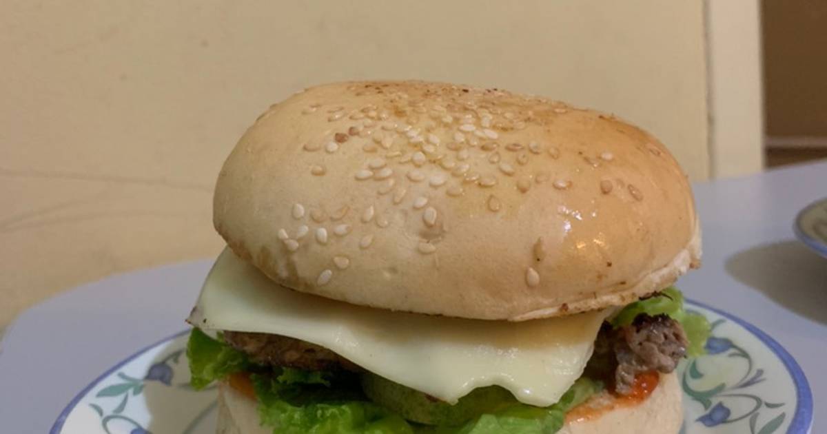 Resep Cheese burger homemade oleh Rizka Aulia - Cookpad