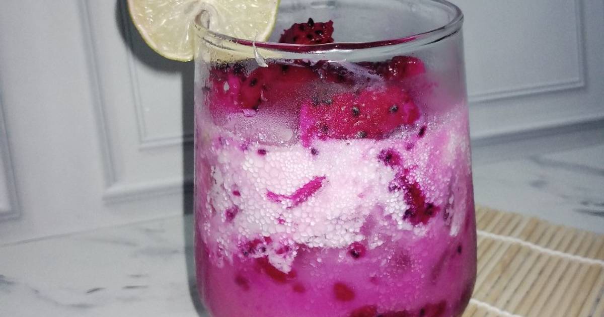 Resep Lemon ice dragon fruit oleh Vita Safitri - Cookpad
