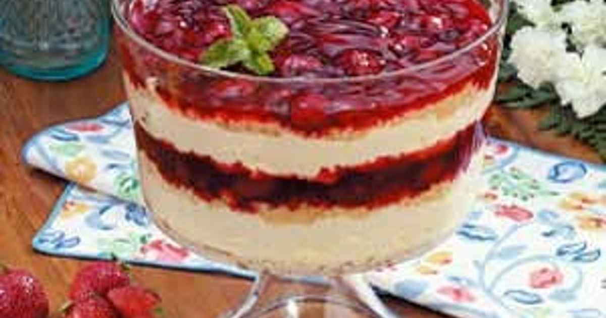 Strawberry Cheese Cake Trifle Recipe By Milis Mommy