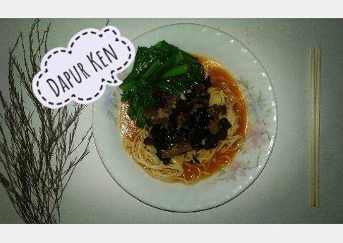 Resep Spaghetti Kuah Asam Segar ala Dapur Ken oleh A. Ken Luckyta - Cookpad