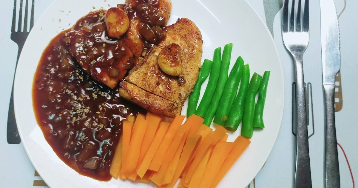 Resep Chicken Steak Black Pepper Sauce Oleh Dinda Amy Cookpad