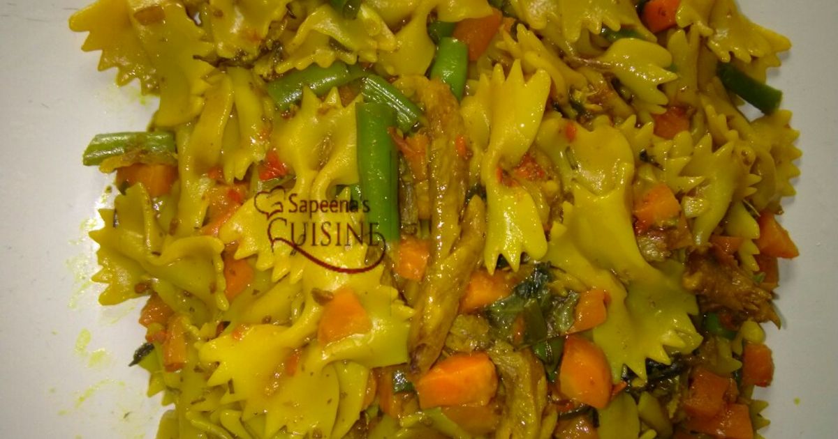 Jallop Farfelle Pasta Recipe by sapeena's cuisine - Cookpad