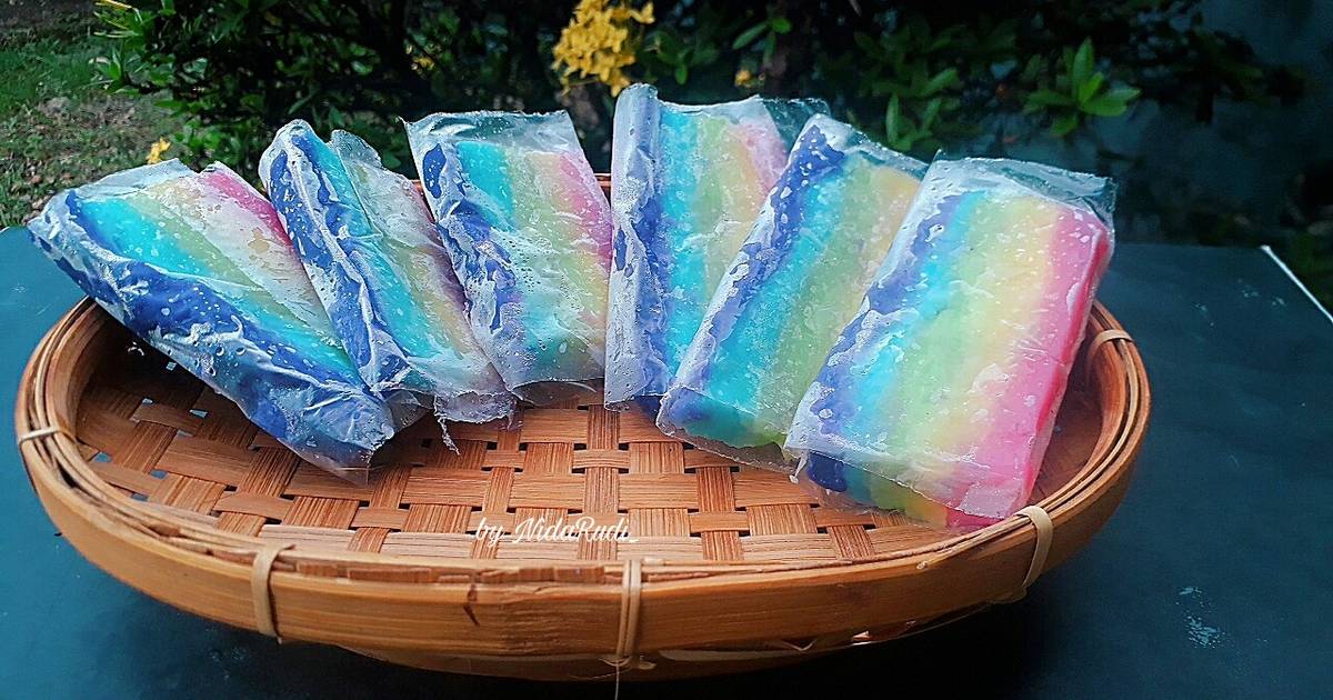 169 resep es wadai rainbow enak dan mudah - Cookpad