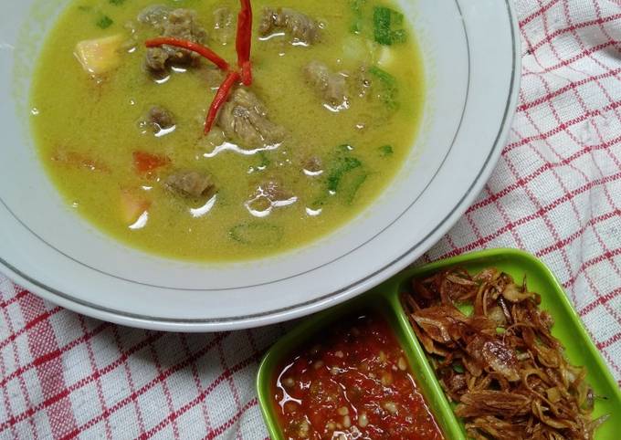 Resep Soto Daging kuah santan oleh Nia Kurniati - Cookpad